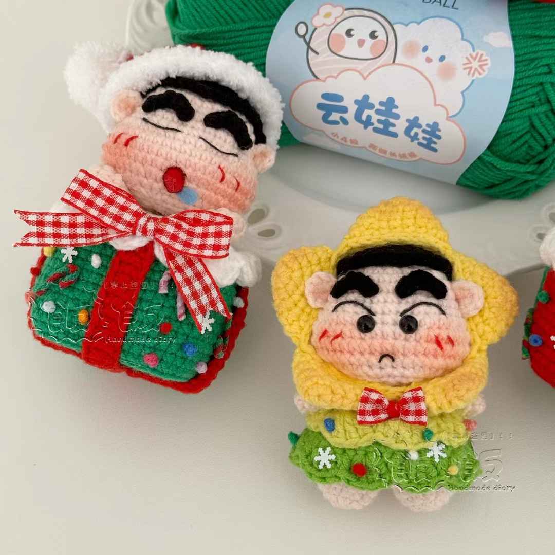 Chart móc cậu bé Shin Bút chì đồ giáng sinh noel - Free crochet Crayon ...